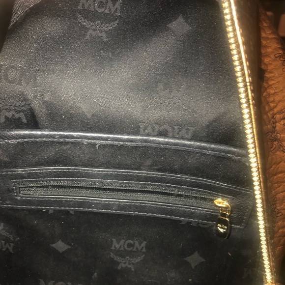 MCM | Bags | Authintic Mcm Gold Back Pack | Poshmark